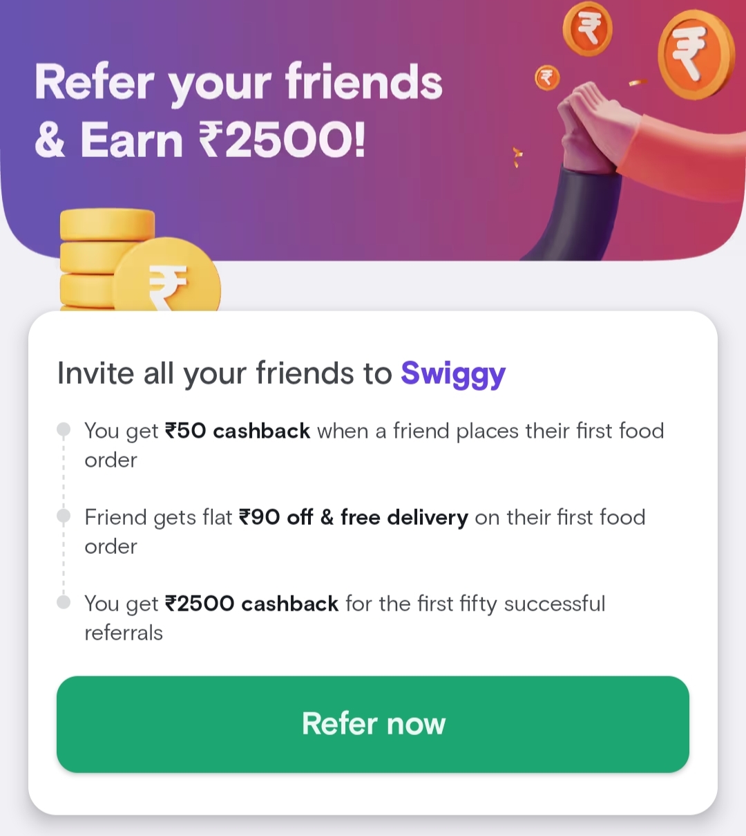 Swiggy Referral Code 2023 | Get ₹90 Discount & Free Delivery On First ...